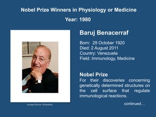Nobel Prize in Physiology or Medicine (1971 to 1980) – Part 8 | PPT