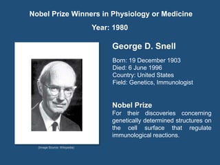 Nobel Prize in Physiology or Medicine (1971 to 1980) – Part 8 | PPT
