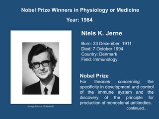 Nobel Prize in Physiology or Medicine (1981 to 1990) – Part 9 | PPTX