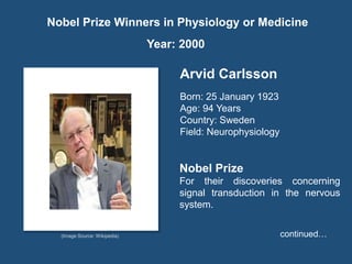Nobel Prize in Physiology or Medicine (1991 to 2000) – Part 10 | PPT