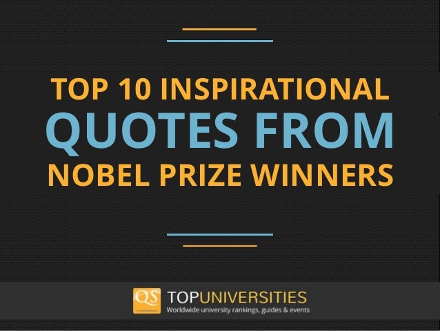 Nobel Prize Winner Quotes