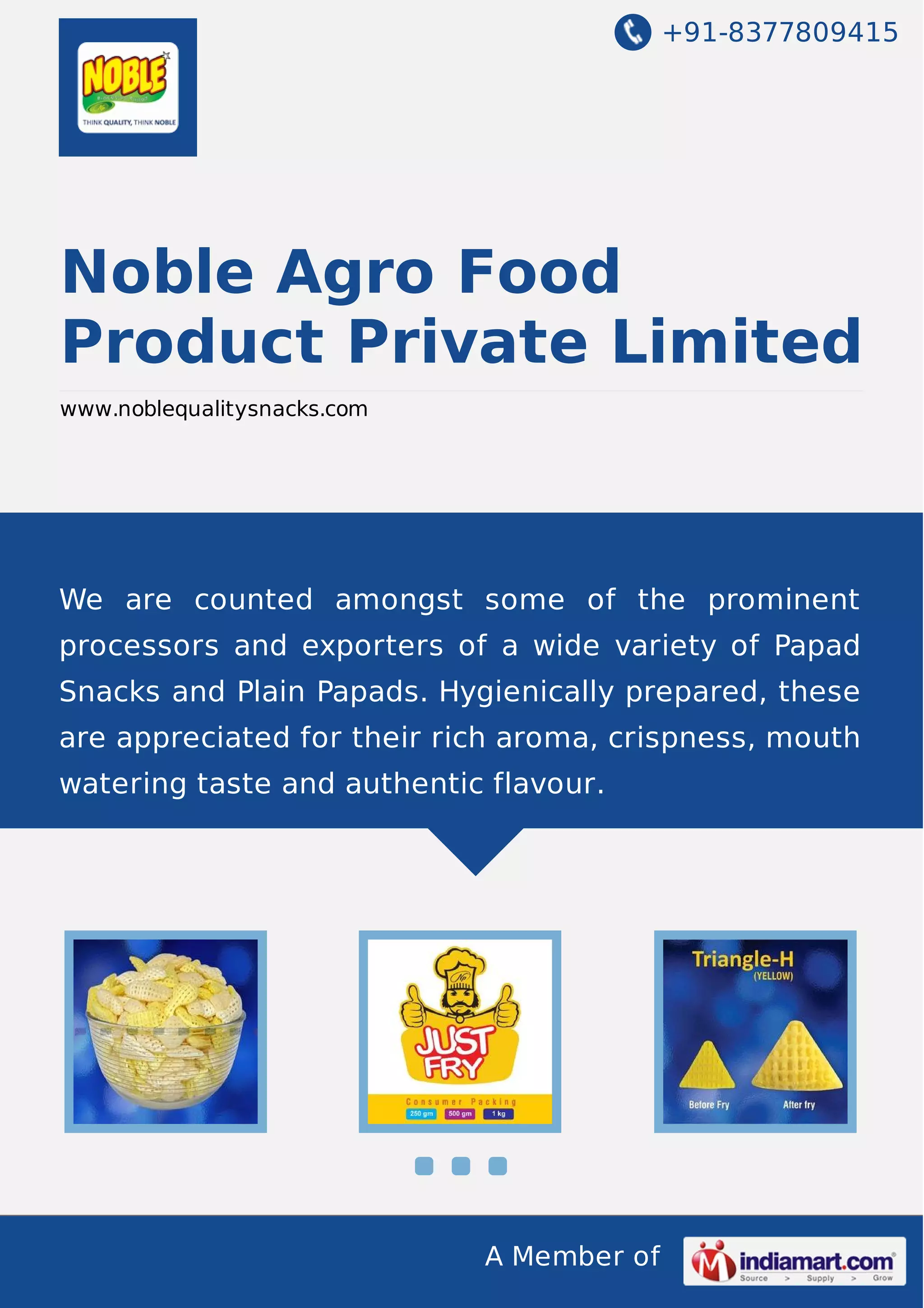 Noble agro-food-product-private-limited | PDF