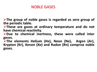 The Chemical Reactivity Of The Noble Gases