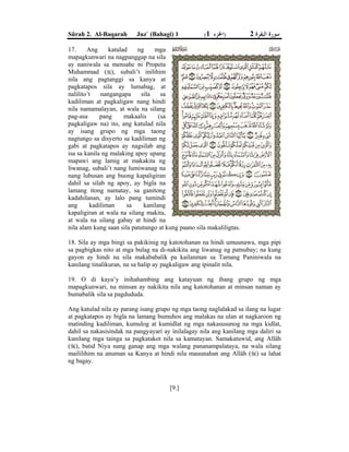 ANG MGA KAPALIWANAGAN NG AL-QUR’ÂN AL-KAREEM SA MADALI NITONG ...