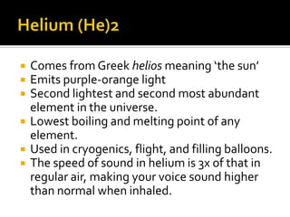 Noble gases | PPTX