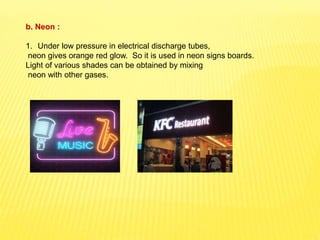 Noble gases, Group 18 | PPTX