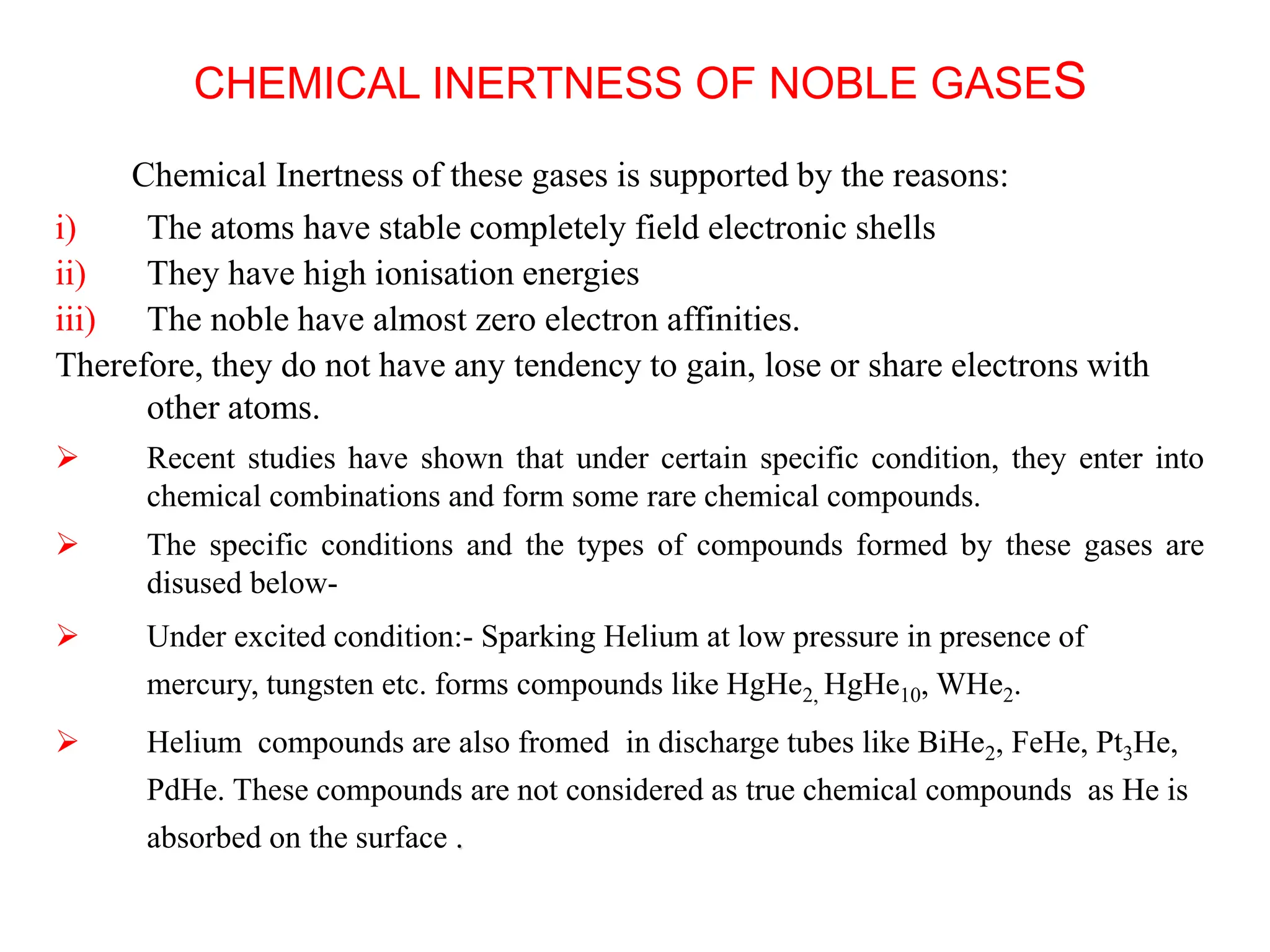 Inert/Noble Gases: Inorganic Chemistry.ppt