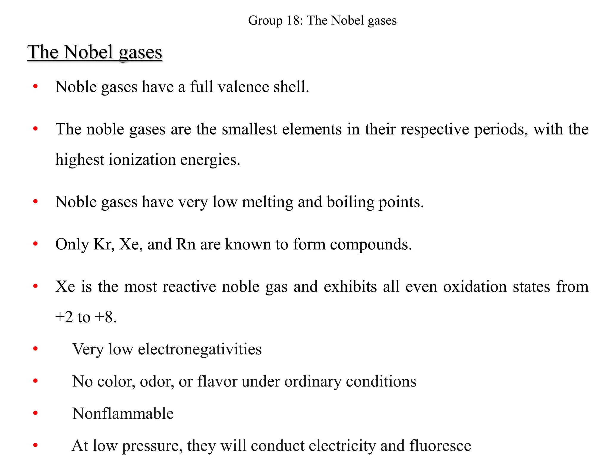 Inert/Noble Gases: Inorganic Chemistry.ppt
