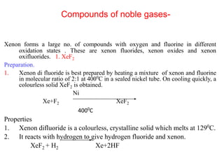 Inert/Noble Gases: Inorganic Chemistry.ppt