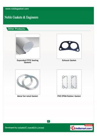 Noble Gaskets & Engineers, Mumbai, Gaskets Products | PDF