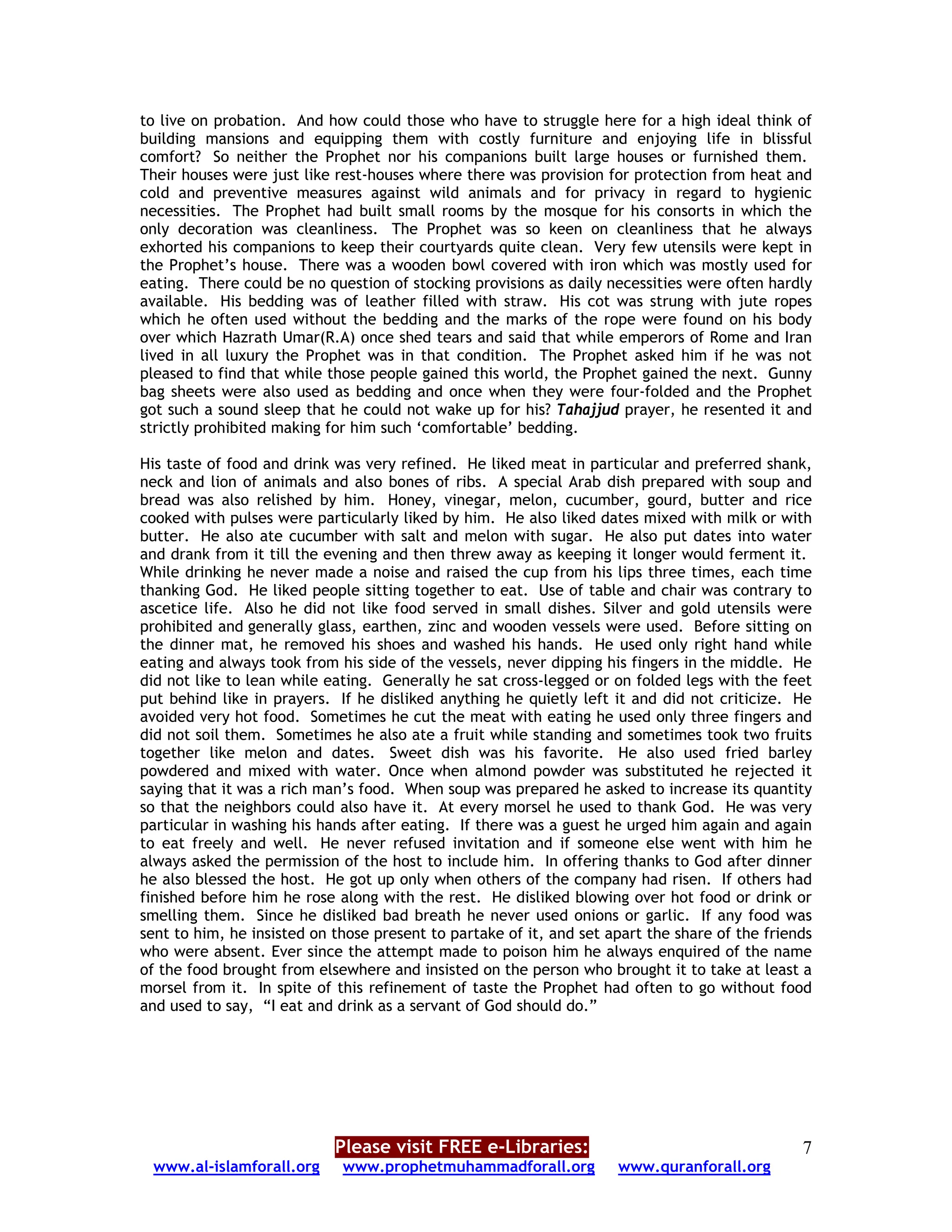 Noble look (personality) of the prophet (saw) at a glance | PDF