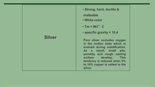 Noble metal casting alloys | PPT