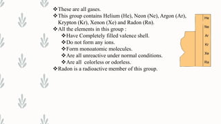 Noble or inert gases | PPT