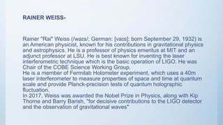 Noble prize 2017 in physics | PPT