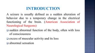 Case presentation on Seizure and its relation to speech and language ...