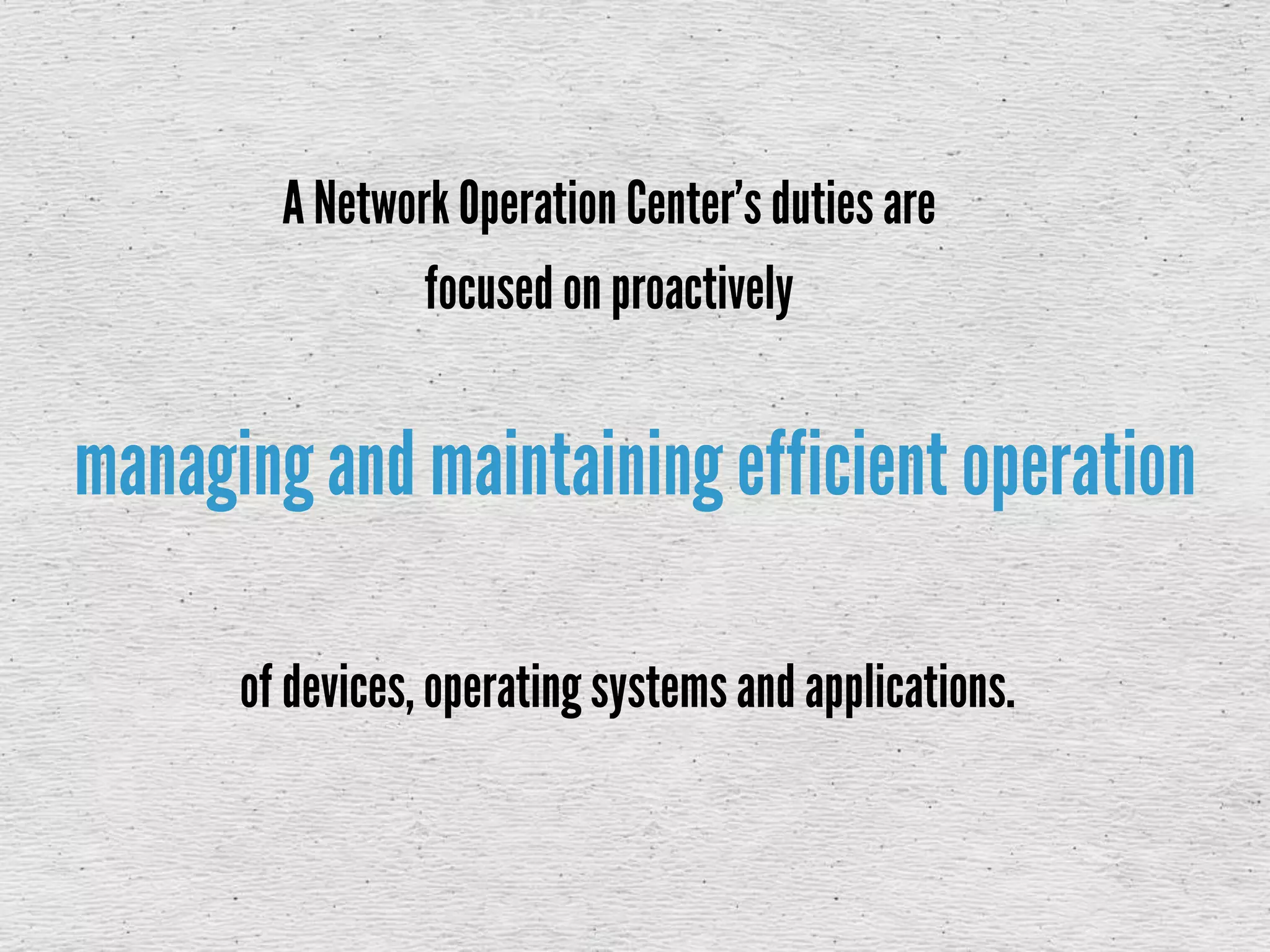 Network Operations Center | PDF