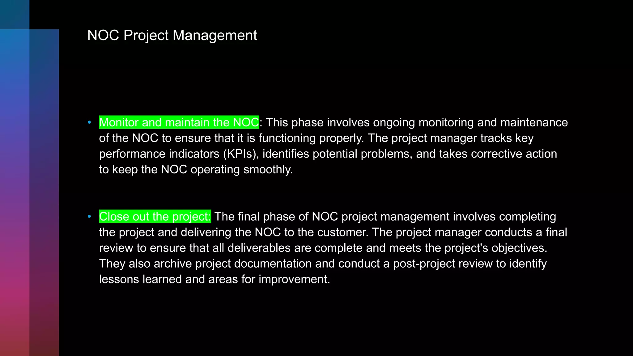 Network Operations Center (NOC) | PPTX