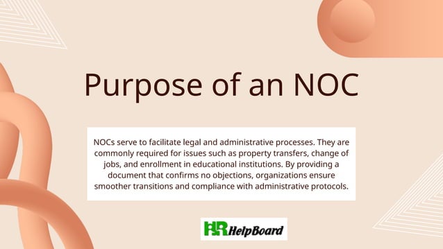 NOC or No Objection Certification Sample | PPTX
