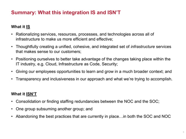 Noc and soc deck | PPTX | Cloud Computing | Internet
