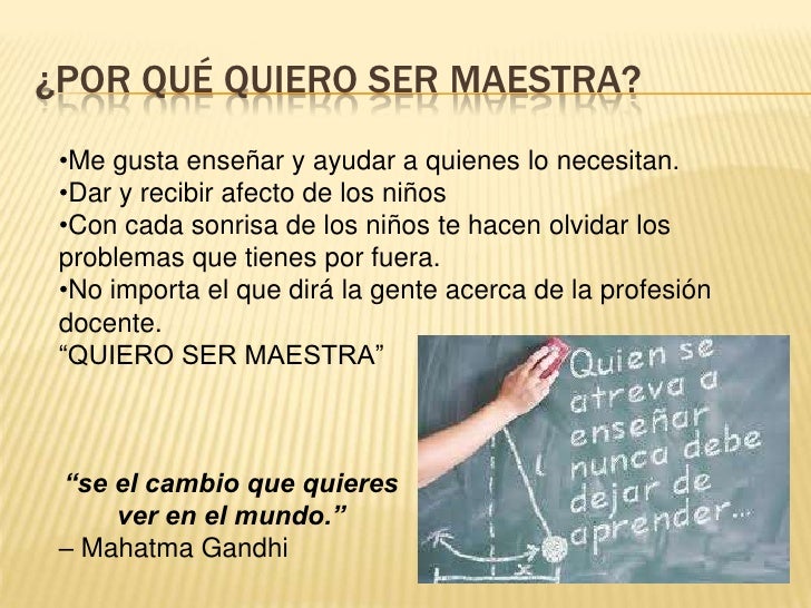 Noción de ser maestro