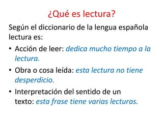 Nociones básicas de lectura | PPTX