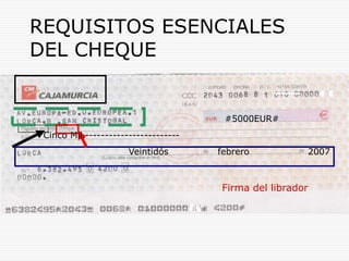 Nociones cheque | PPTX