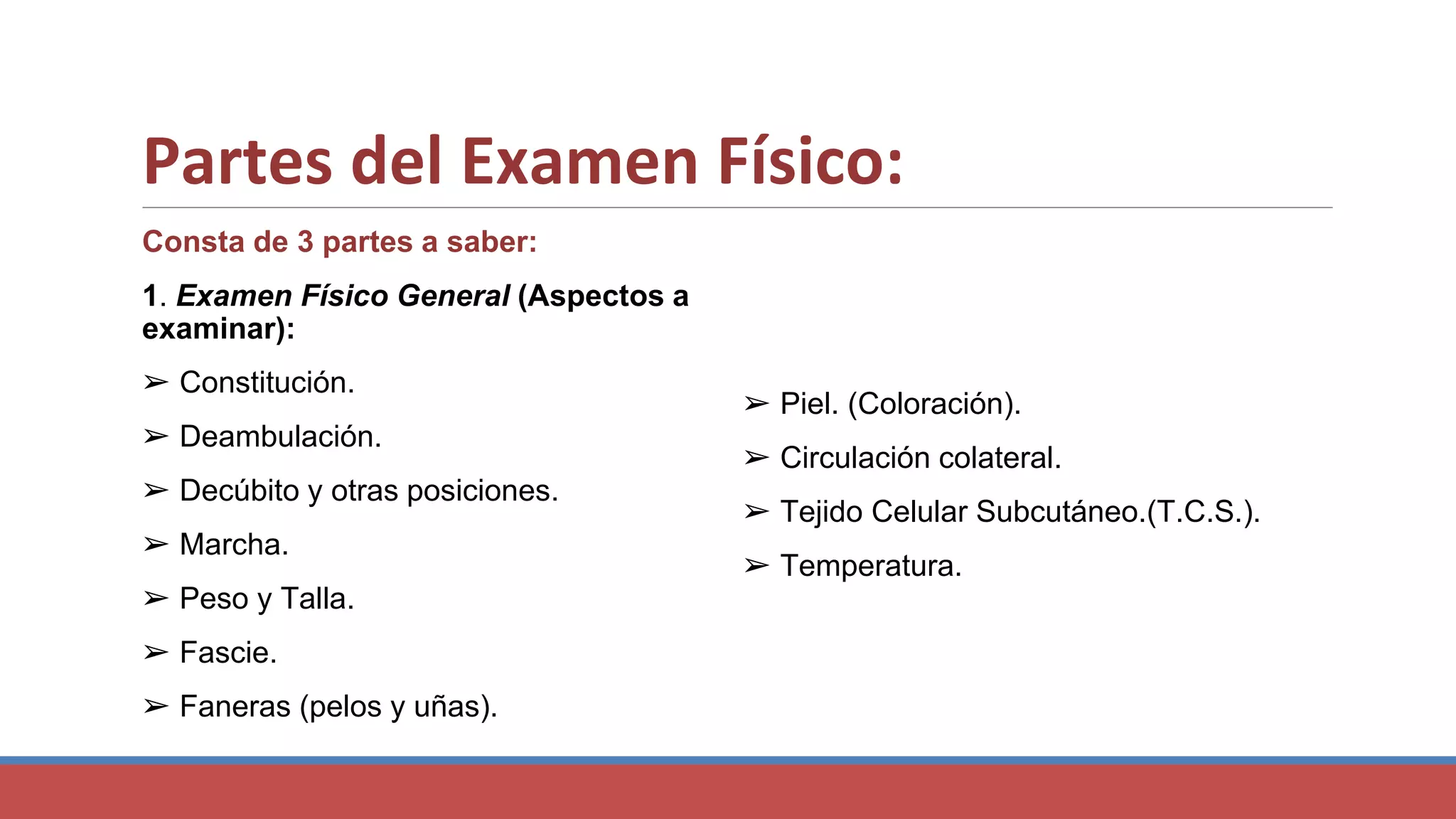 Nociones sobre el examen fisico | PPT