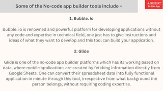 Agicent Technologies : Best No Code App Builders | PDF