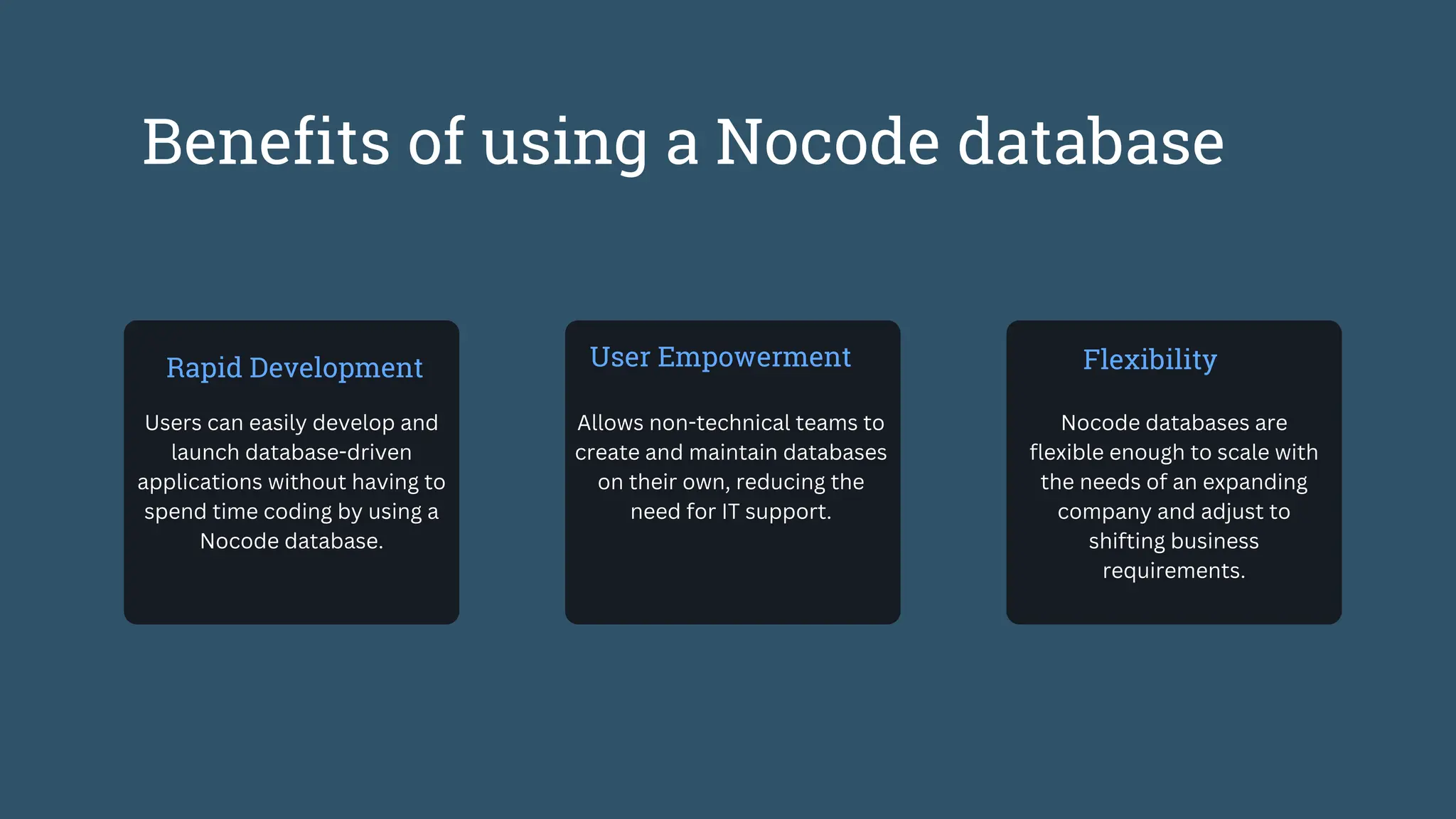 Improving Efficiency in Data Handling: Adopt Nocode Database Solutions | PPT