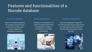 Improving Efficiency in Data Handling: Adopt Nocode Database Solutions | PPT