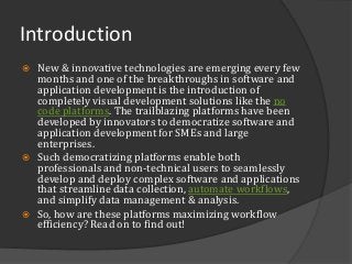No code platforms how they are maximizing workflow efficiency