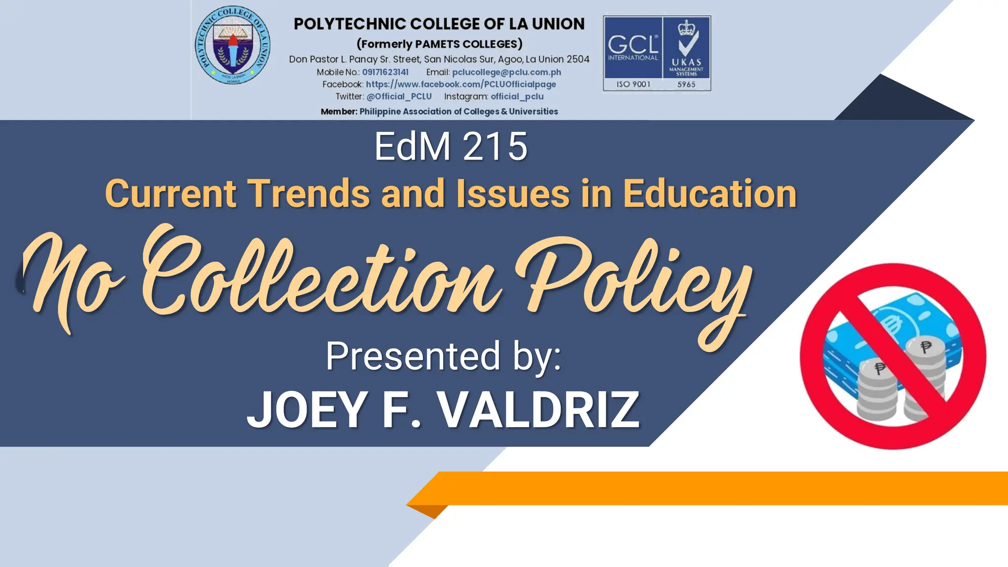 A Presentation on the No Collection Policy of DepEd | PDF