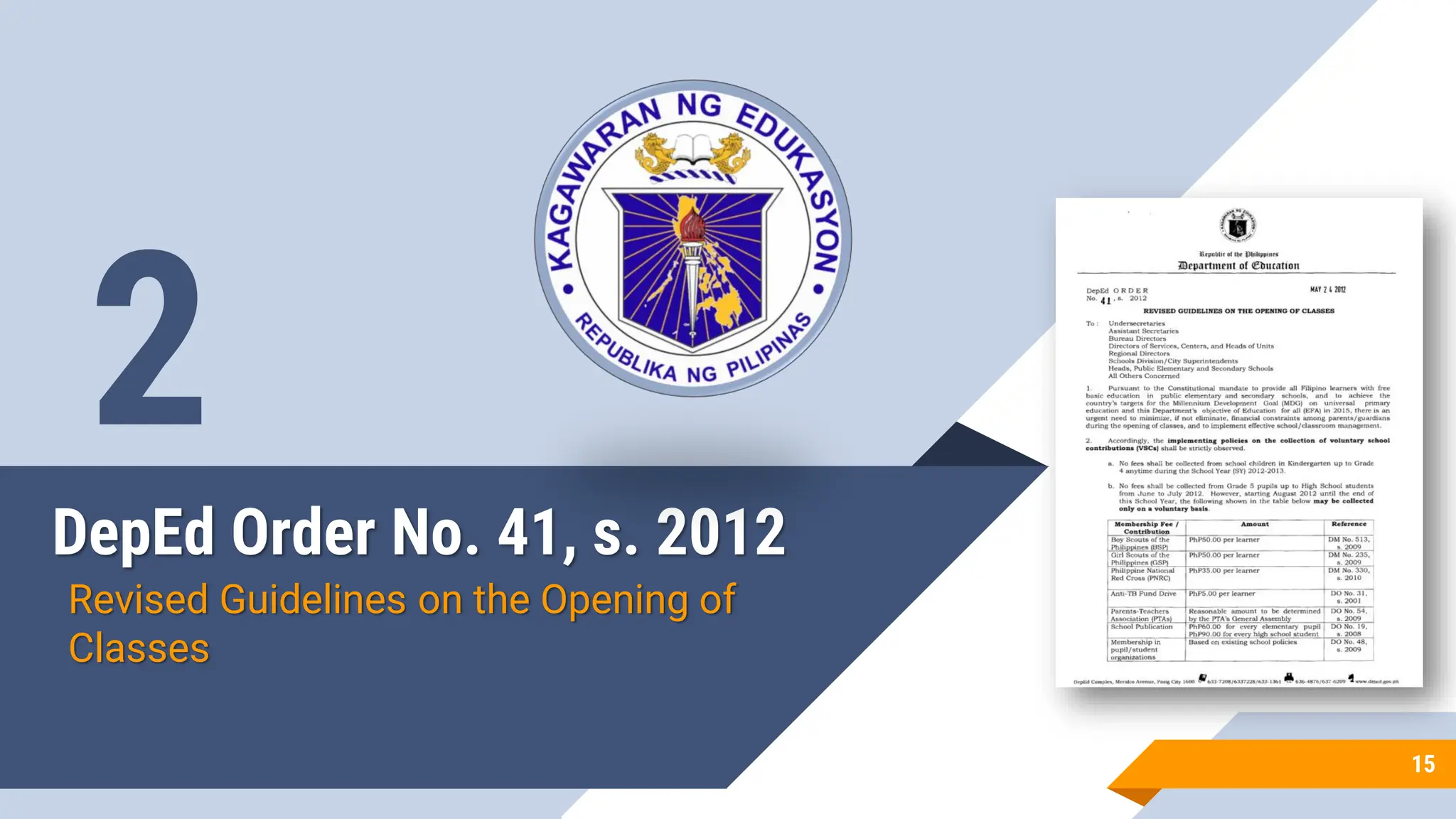 A Presentation on the No Collection Policy of DepEd | PDF