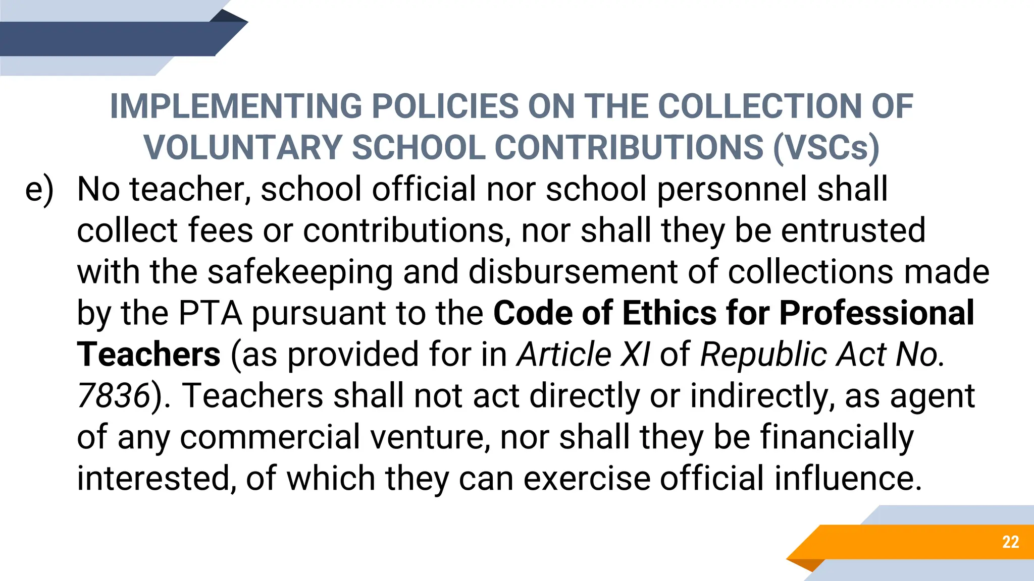 A Presentation on the No Collection Policy of DepEd | PDF