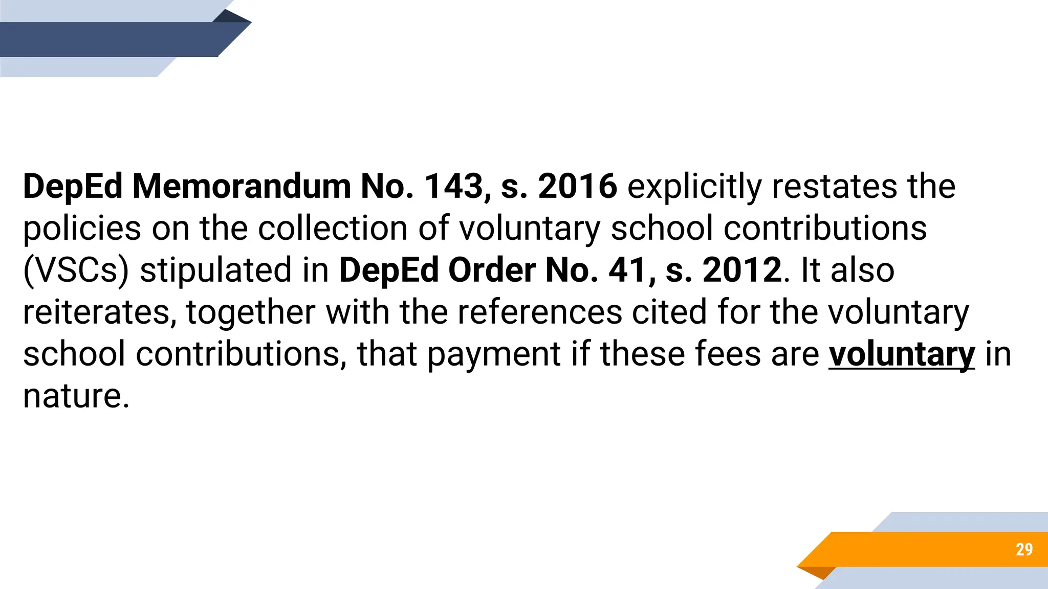 A Presentation on the No Collection Policy of DepEd | PDF