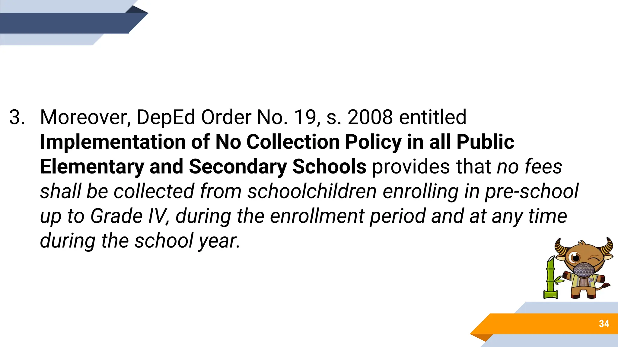 A Presentation on the No Collection Policy of DepEd | PDF