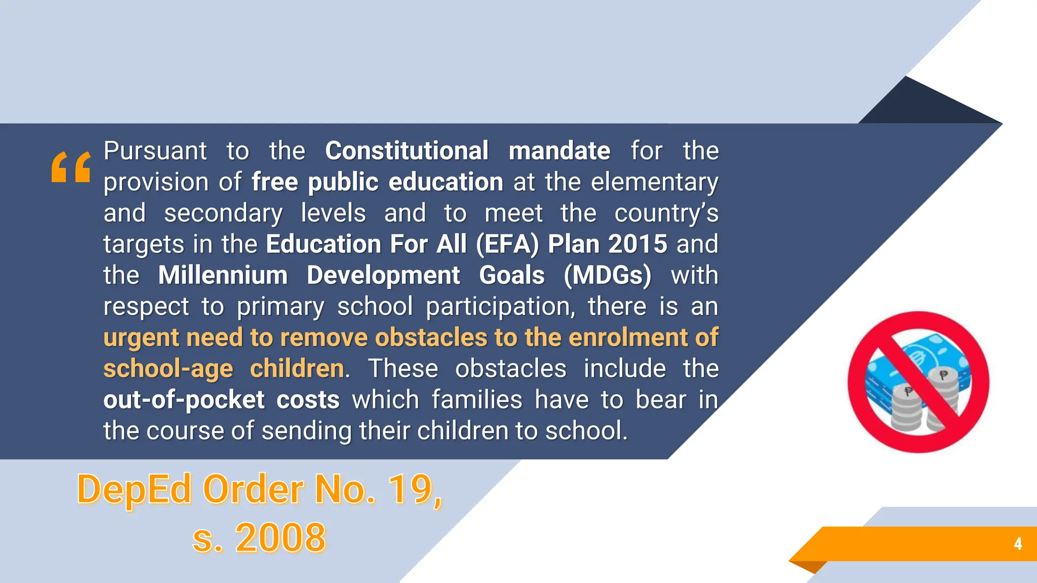 A Presentation on the No Collection Policy of DepEd | PDF