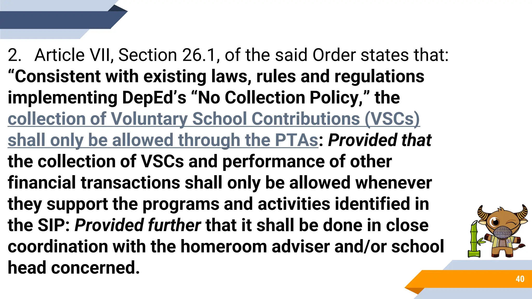 A Presentation on the No Collection Policy of DepEd | PDF