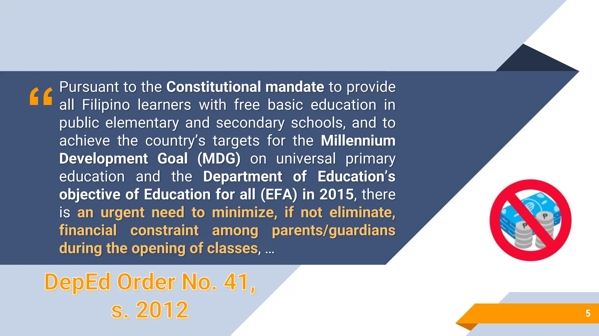 A Presentation on the No Collection Policy of DepEd | PDF