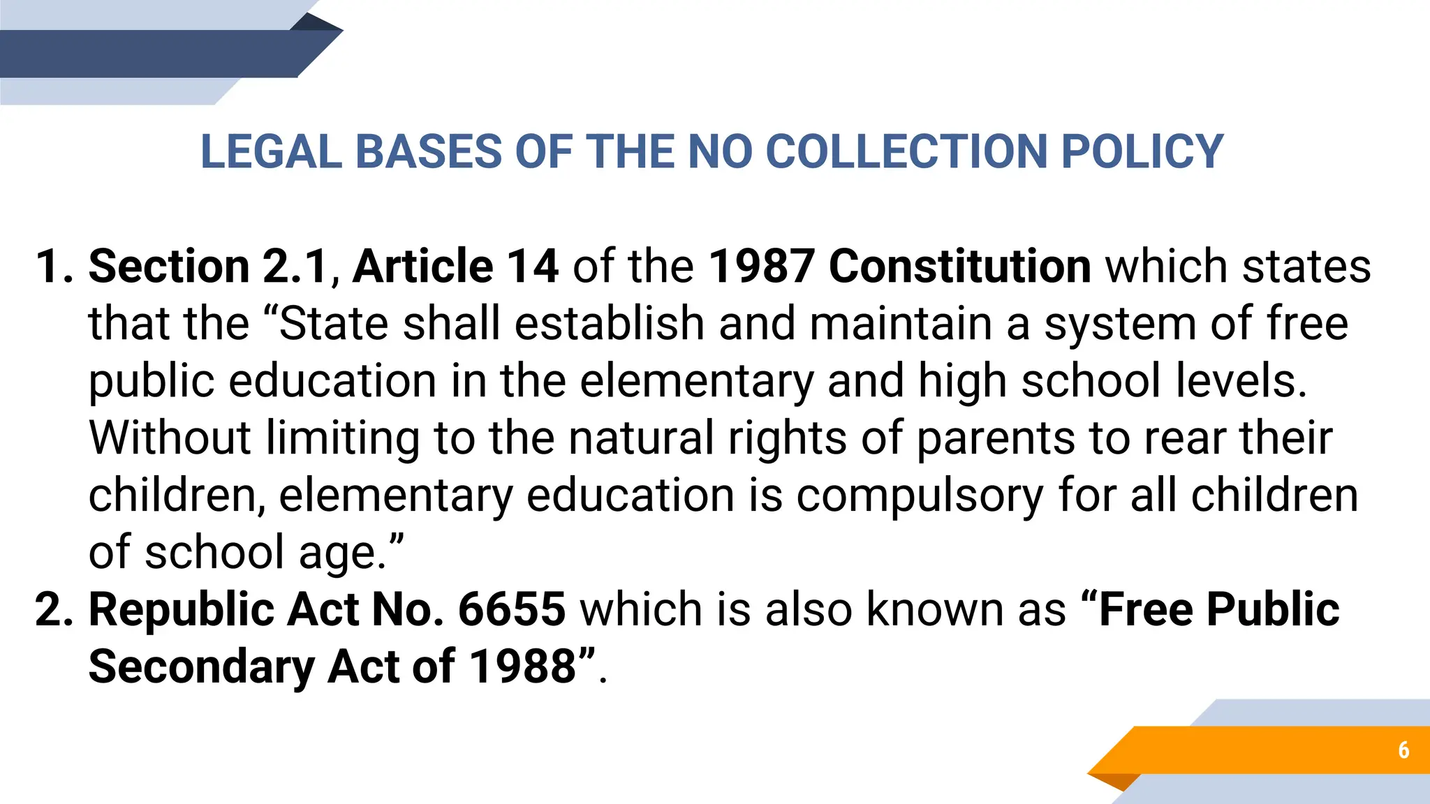 A Presentation on the No Collection Policy of DepEd | PDF
