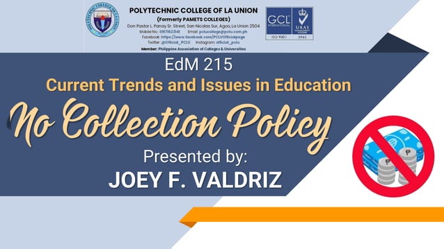 A Presentation on the No Collection Policy of DepEd | PDF