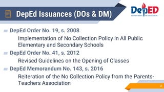 A Presentation on the No Collection Policy of DepEd | PDF