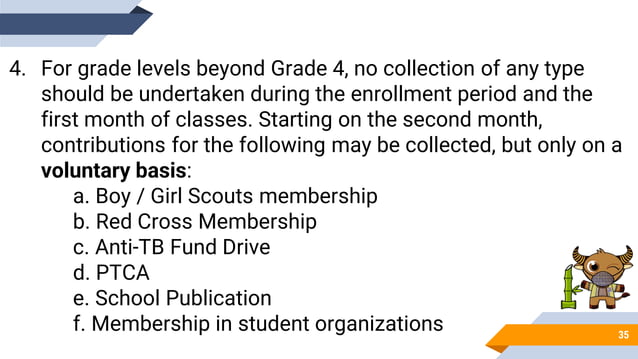 A Presentation on the No Collection Policy of DepEd | PDF