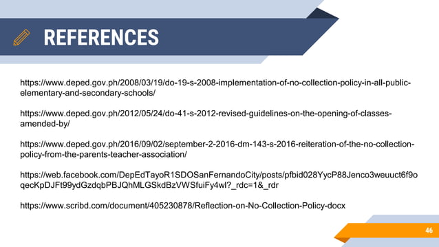 A Presentation on the No Collection Policy of DepEd | PDF