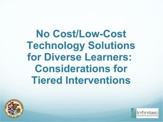 No Cost Low Cost Technology Solutions | PPT