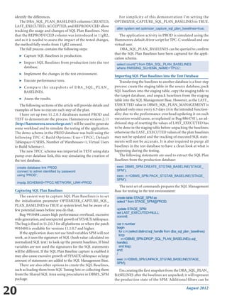 Using SQL Plan Management for Performance Testing | PDF