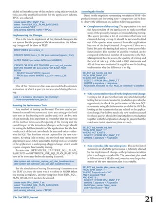 Using SQL Plan Management for Performance Testing | PDF