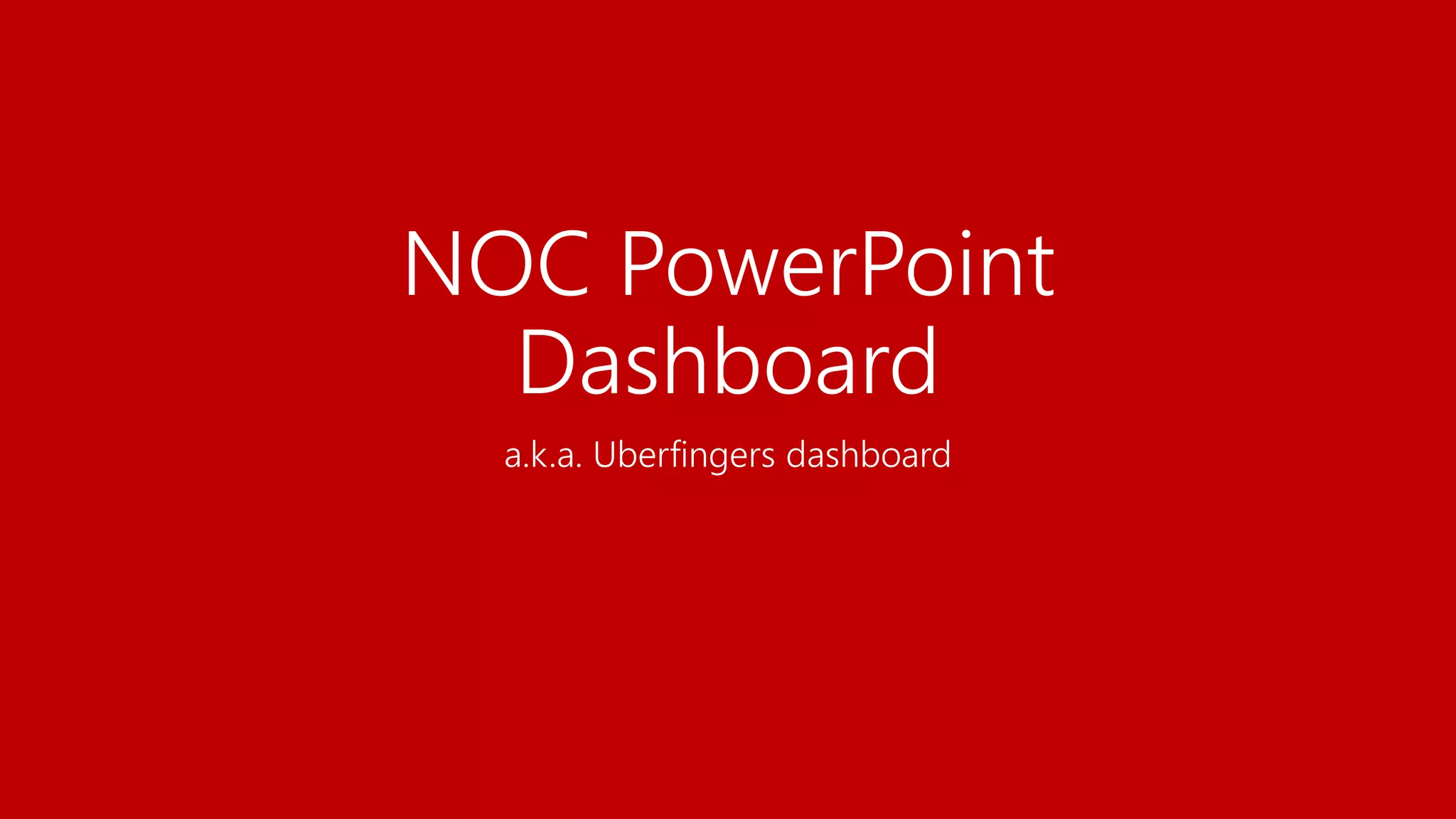 NOC Powerpoint dashboard | PPT