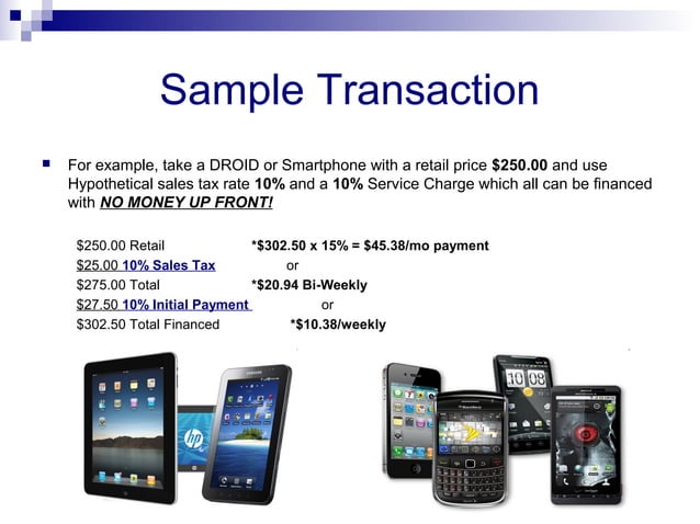 NO CREDIT CHECK FINANCING FOR CELL PHONE DEALERS | PPT