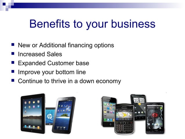 NO CREDIT CHECK FINANCING FOR CELL PHONE DEALERS | PPT